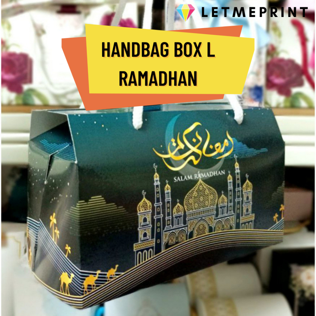 1 PCS RAMADHAN HANDBAG BOX L/RAMADHAN BOX BERTALI/IFTAR BOX/KOTAK KURMA ...