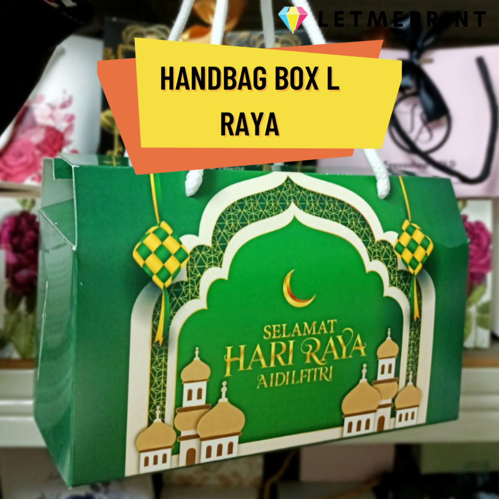 1 PCS HARI RAYA HANDBAG BOX L/RAYA BOX/IFTAR BOX/KOTAK AIDILFITRI ...