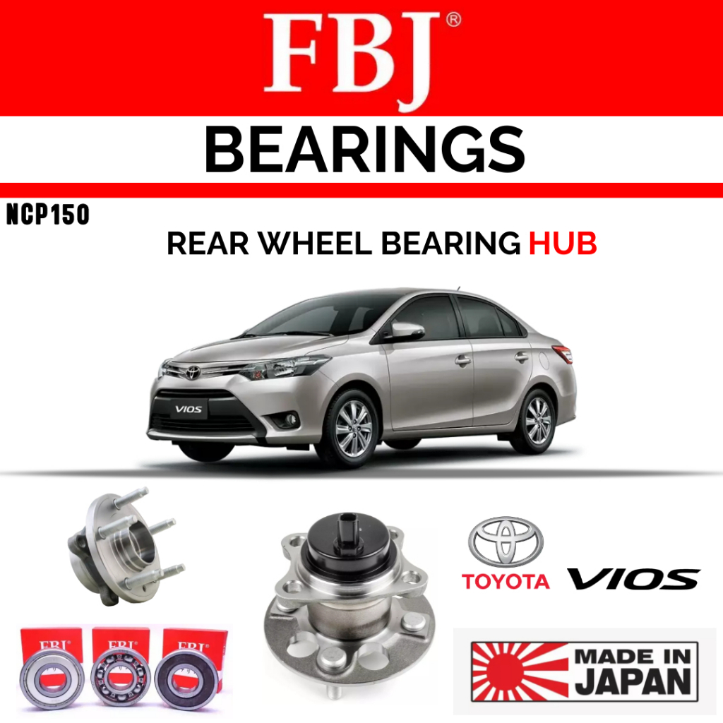 ORIGINAL FBJ JAPAN TOYOTA VIOS NCP150 REAR WHEEL HUB BEARING | Shopee ...