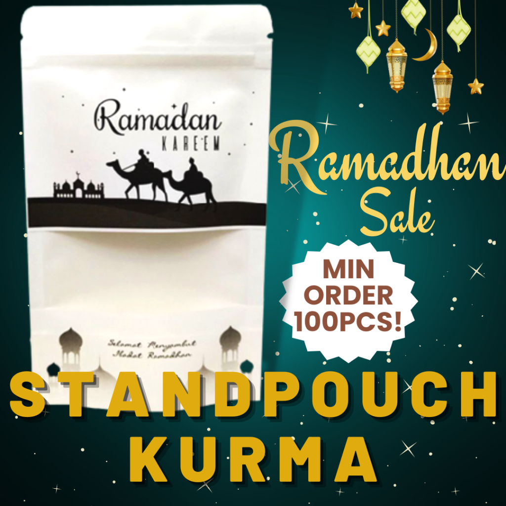 50PCS ZIPLOCK / STANDPOUCH WHITE BAG/PACKAGING KURMA/ZIPLOCK KURMA/FOOD ...