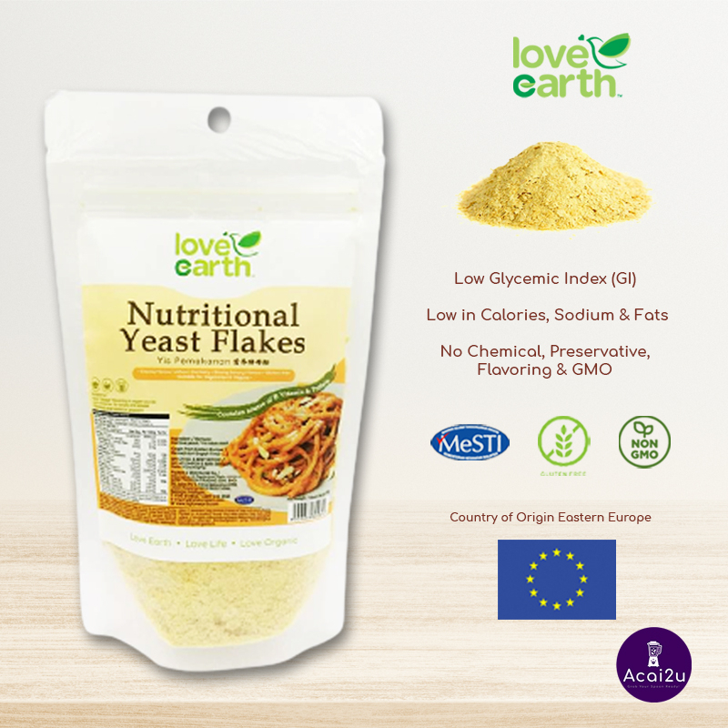 Love Earth Nutritional Yeast Flakes, 90g 乐儿营养酵母 (袋装) | Shopee Malaysia