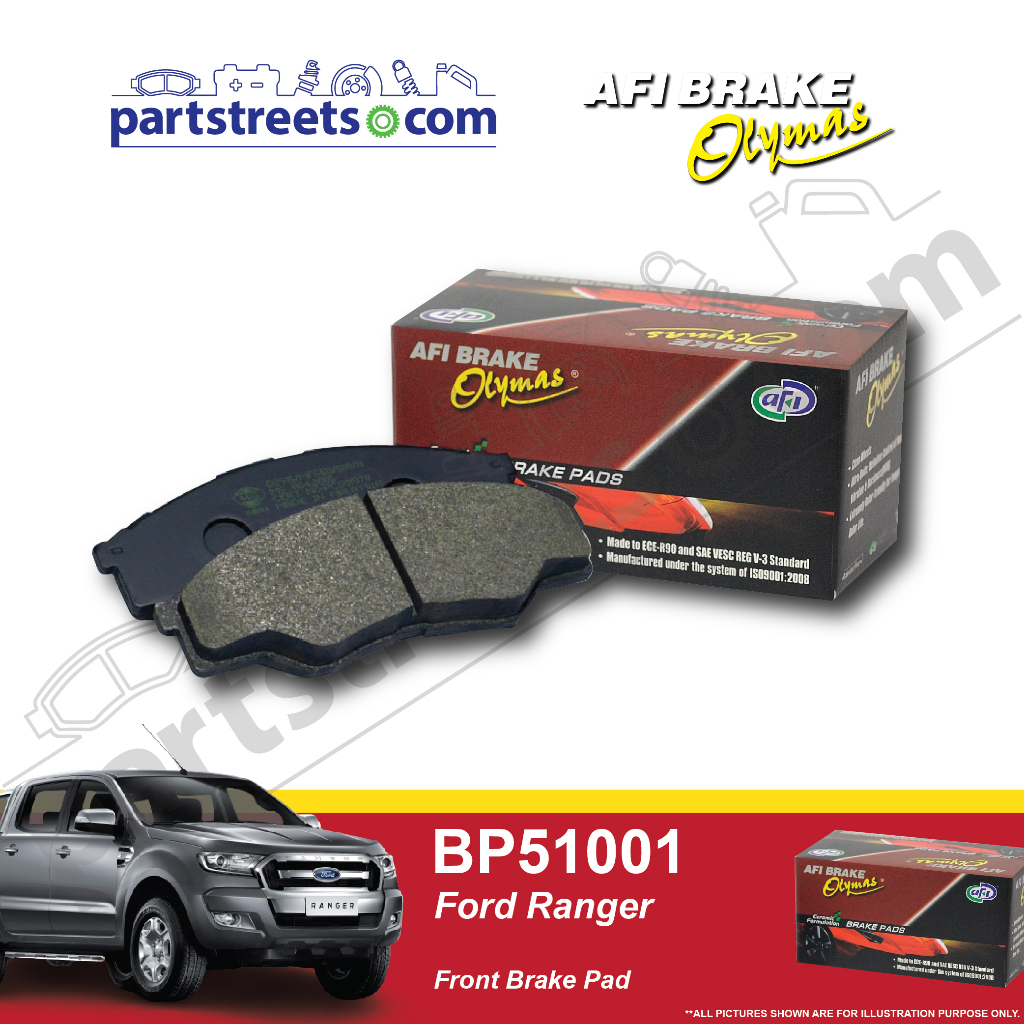 Super Grip Front Brake Pad - Ford Ranger T6 T7- BP51001 (1set) | Shopee ...