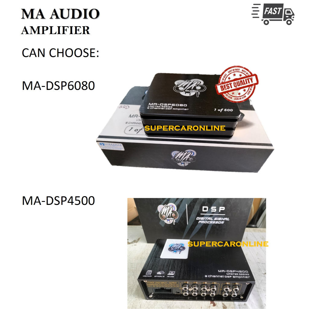 MA AUDIO MA-DSP4800 MASTER SERIES 8 CHANNEL DSP AMPLIFIER MA-DSP6080 LIMITED SERIES 6 CHANNEL ...