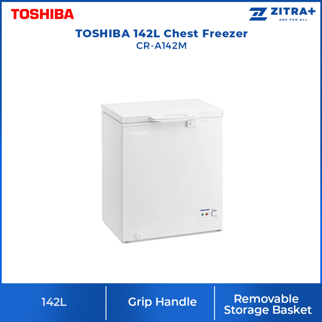 TOSHIBA 142L Chest Freezer White CR-A142M | Chest Freezer in Refrigerator Mode | Removable ...