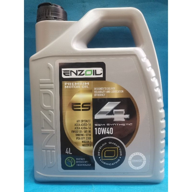 ENZOIL ES4 10W40 SEMI SYNTHETIC Engine Oil 4L | Shopee Malaysia