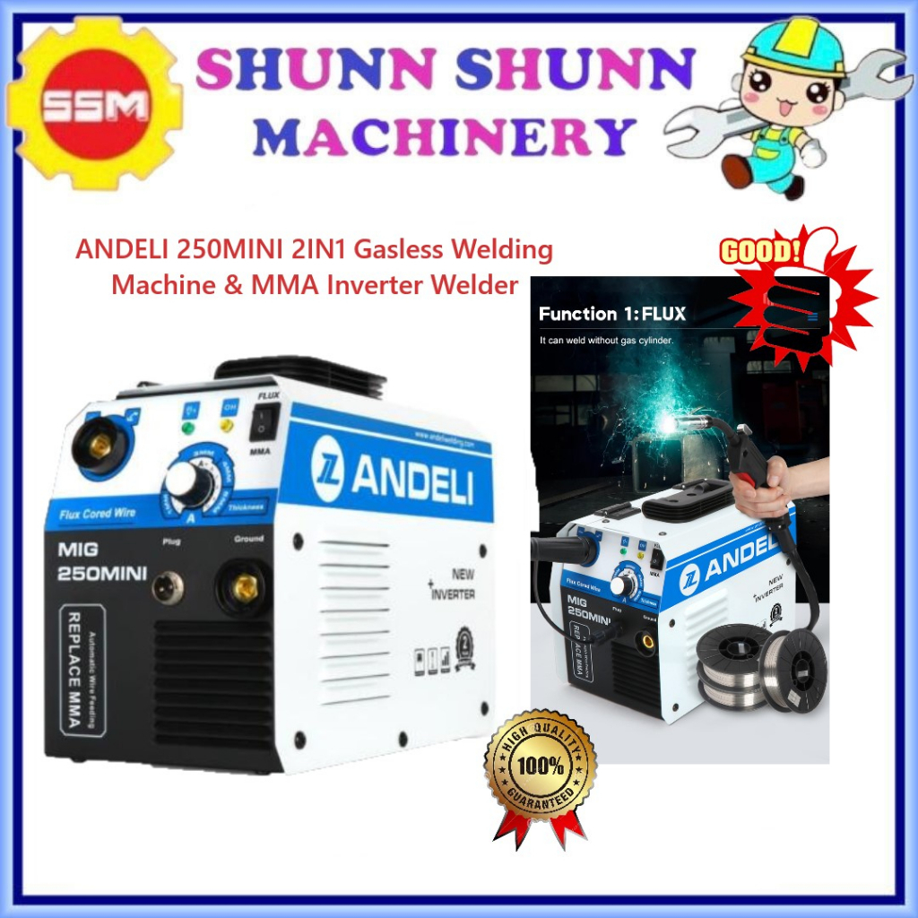 ANDELI 250MINI 2IN1 Gasless Welding Machine | Shopee Malaysia