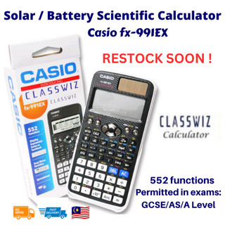 Casio fx-991EX CLASSWIZ Series School Scientific Solar/ Battery ...