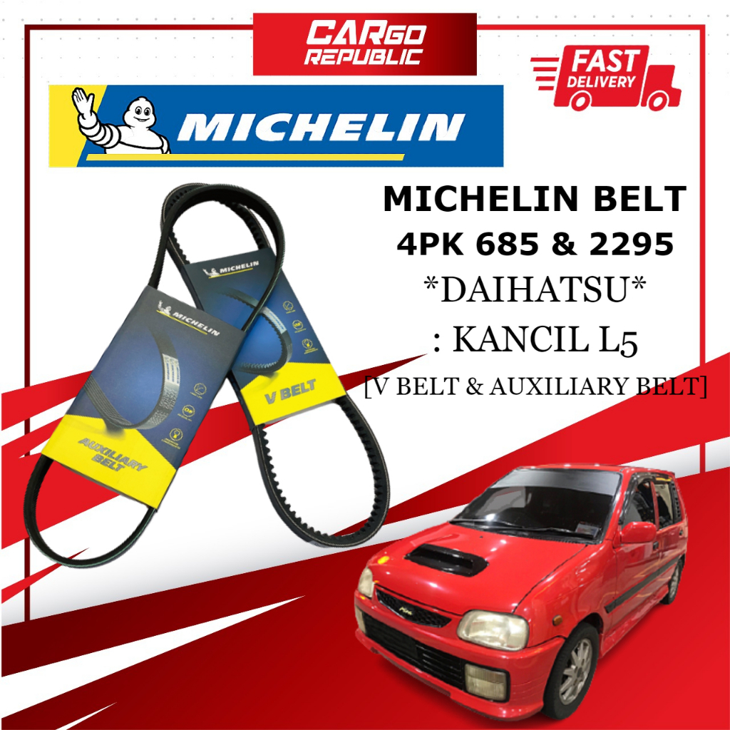 Michelin Belt [4PK 685 / 2295] Daihatsu Kancil L5 V Belt & Auxiliary ...