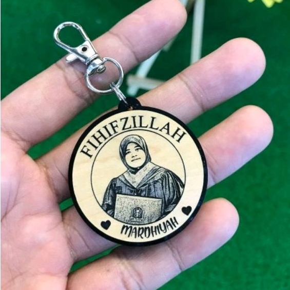 Keychain cenderamata bergambar cantik | Shopee Malaysia