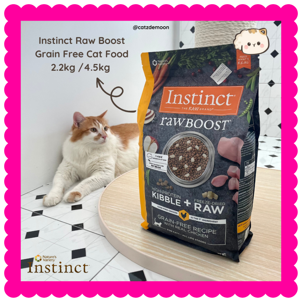 Instinct Cat Raw Boost Grain-Free Recipe with Real Chicken Dry Cat Food ...