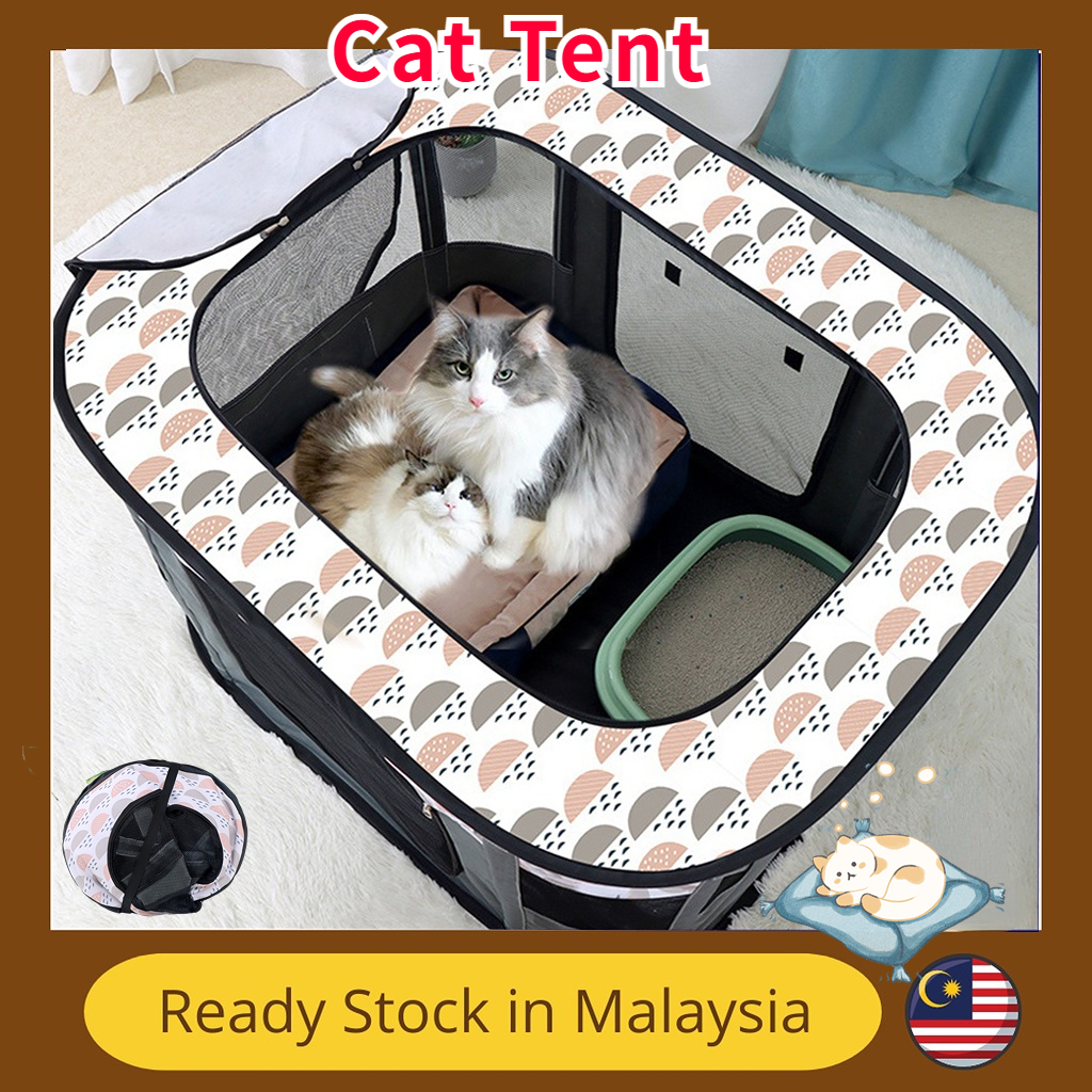 [Ready Stock] Cat Tent Cat House Portable Folding Outdoor Travel Pet ...