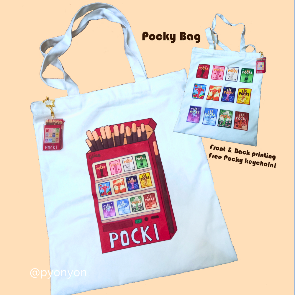 Pocky Bag 35 x 40cm (includes keychain) | Shopee Malaysia