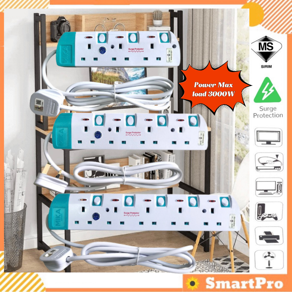Sirim Trailing Extension Socket Trailing Socket Extension Plug With Surge Protector Power Load