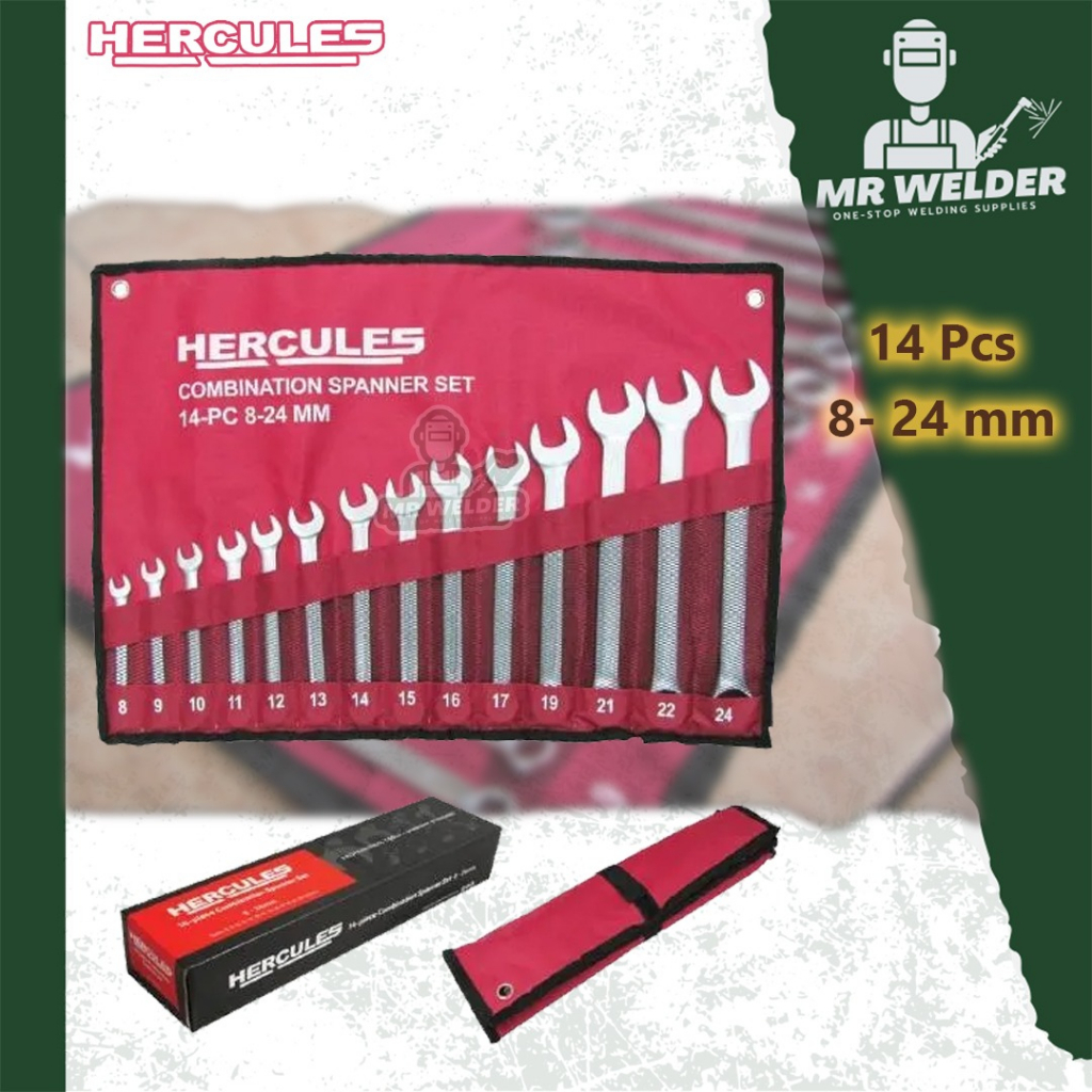 HERCULES 14pcs Combination Spanner Set / Combination Wrench / Comb ...