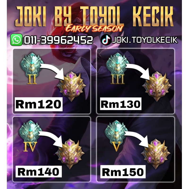 MLBB BOOSTING SERVICE/JOKI MOBILE LEGEND/BOOSTING ML RANK : 2nd PRODUCT ...
