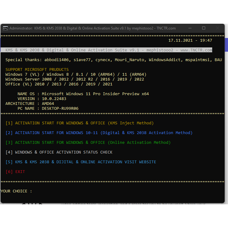 KMS/2038 & Digital & Online Activation Suite v9.6 (Activate Windows ...