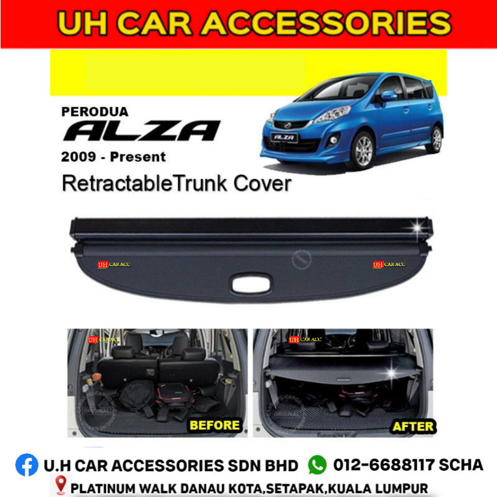 PERODUA ALZA 2009-2021 REAR TRUNK BOOT RETRACTABLE COVER | Shopee Malaysia
