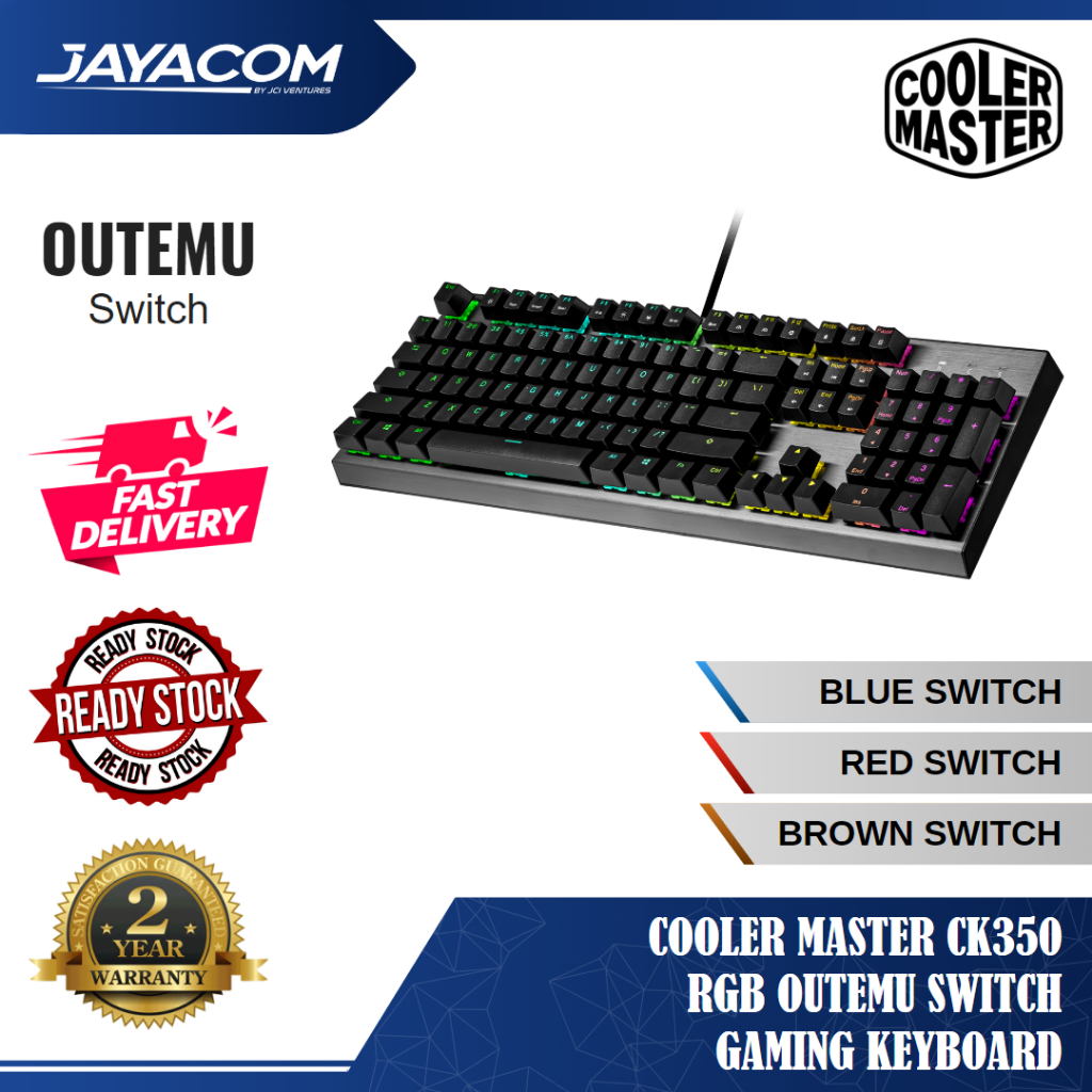 Cooler Master RGB Outemu Gaming Keyboard - Blue Switch/Red Switch/Brown ...