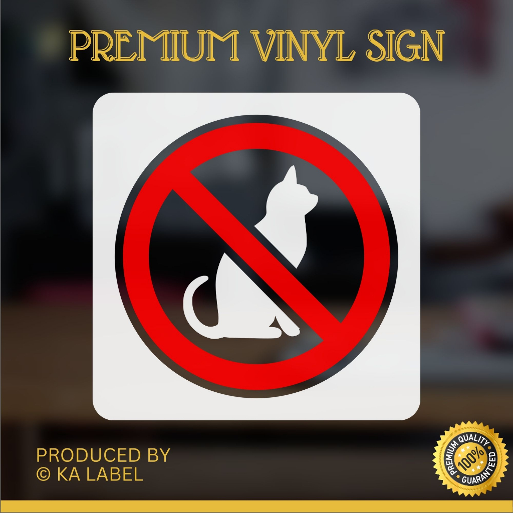Premium Vinyl Sticker Sign - Shop Business Sign / Window Sign - Kedai ...