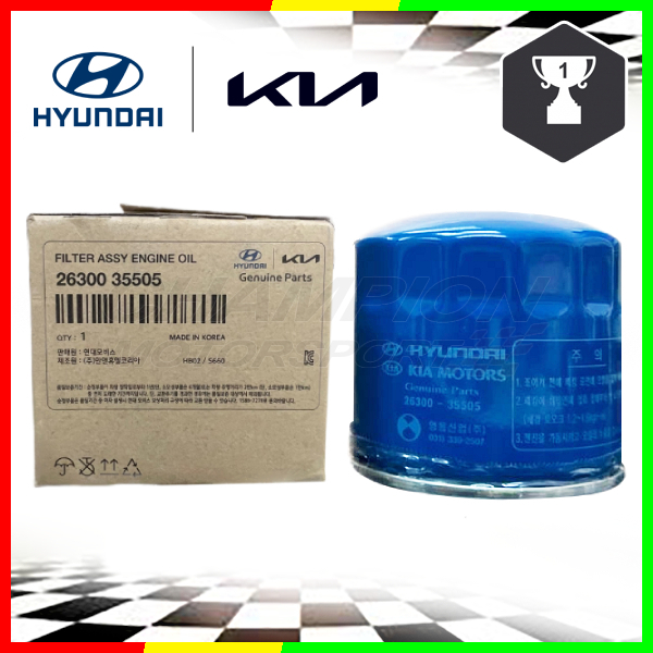 Hyundai Kia Oil Filter Genuine 26300-35505 ORIGINAL Eco Pack New | Shopee Malaysia