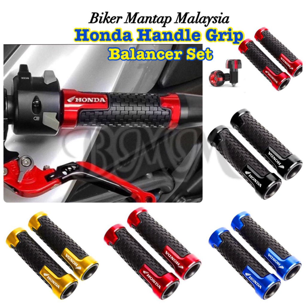 BikerMantap💥Honda Handle Grip Balancer Set Throttle Hand Grip Alloy ...