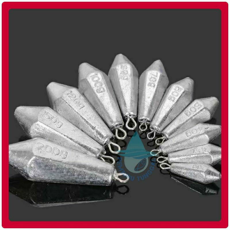 Batu Ladung Bentuk Diamond 50g -200g Fishing lead Singker | Shopee Malaysia