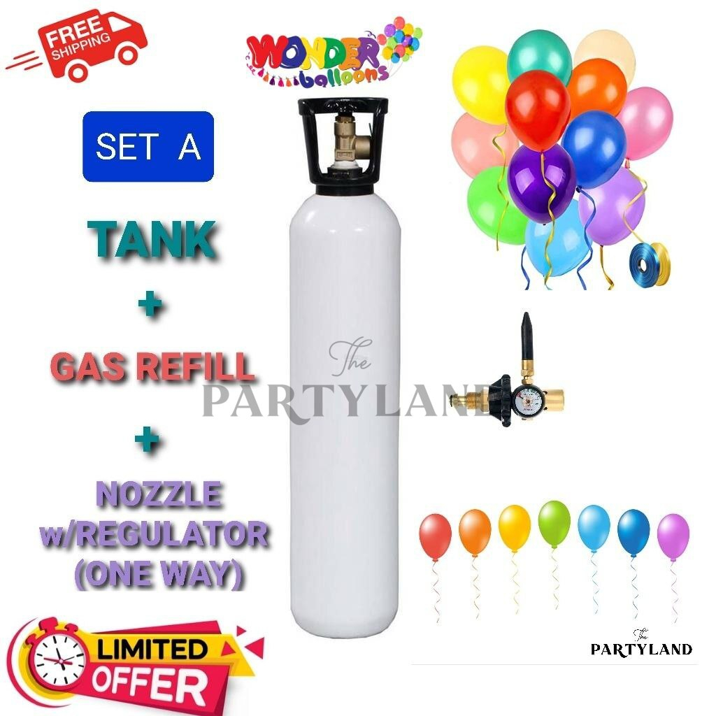 [FREE SHIPPING !!] 10L Original Helium Tank Set | Helium Gas Refill ...
