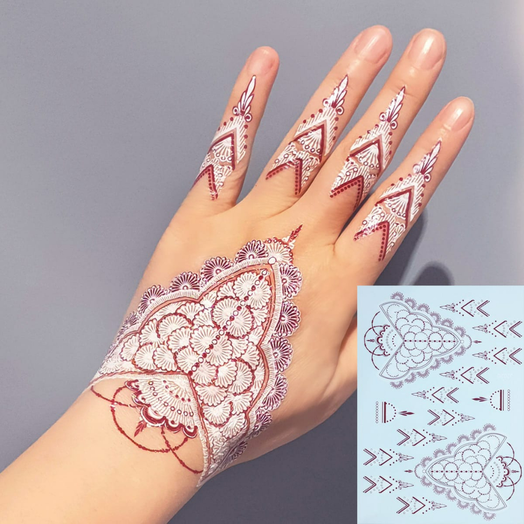 INAI 3D Pelekat HENNA Sticker inai viral Segera Pelekat Pengantin Inai ...