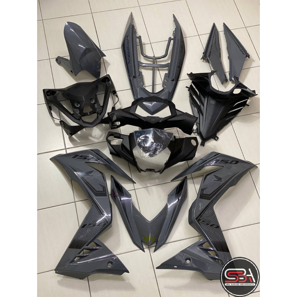 COVERSET BODYSET HONDA RS150 V2 WINNER NARDO NANO GREY 2023 ORIGINAL ...