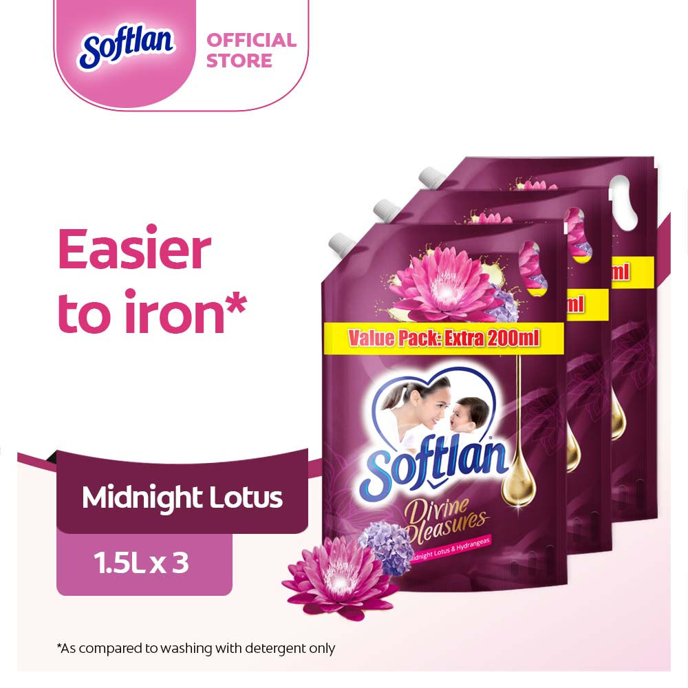[Bundle of 3] Softlan Divine Pleasures Midnight Lotus & Hydrangeas ...