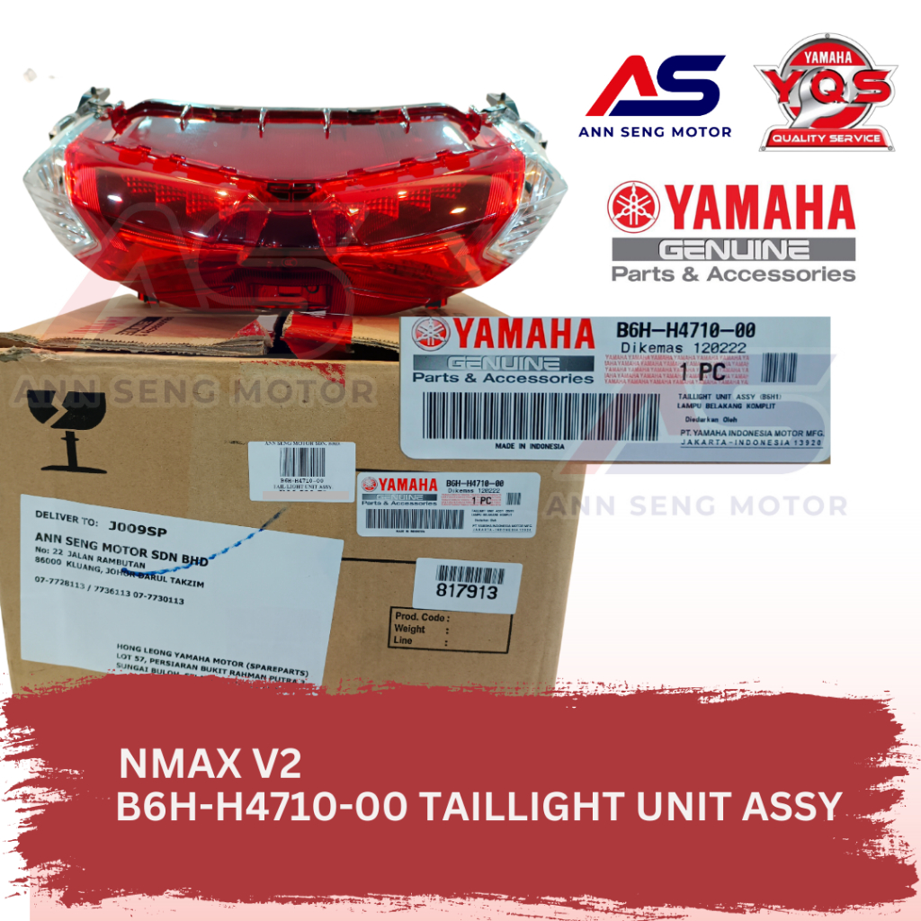 YAMAHA NMAX V2 TAILLIGHT UNIT ASSY ORIGINAL (B6H-H4710-00) | Shopee ...