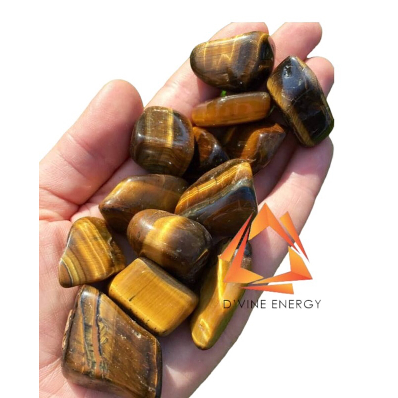 Crystal Raw stone - Yellow Tiger eye (Polished) | Shopee Malaysia