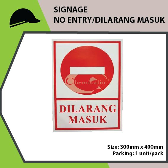 SIGNAGE NO ENTRY/DILARANG MASUK | Shopee Malaysia