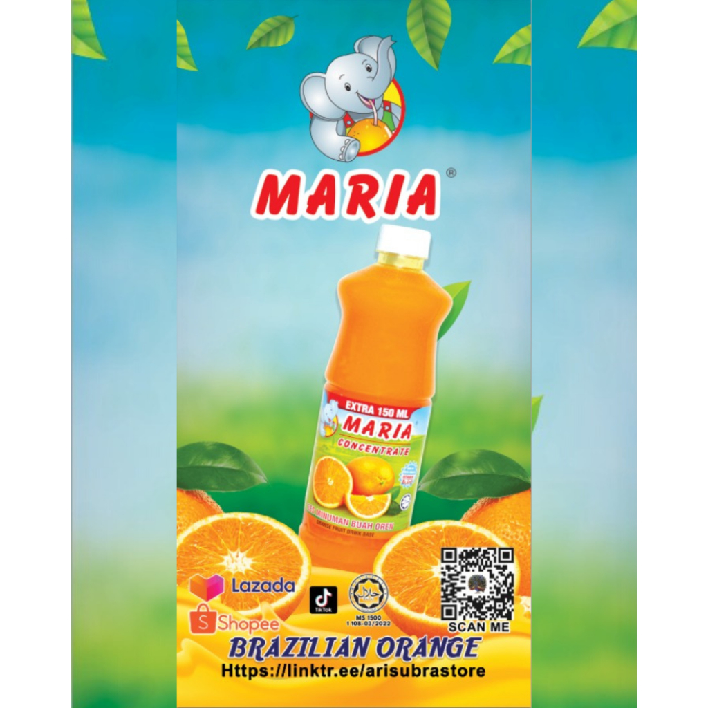 MARIA ORANGE CONCENTRATE JUICE 1L | Shopee Malaysia