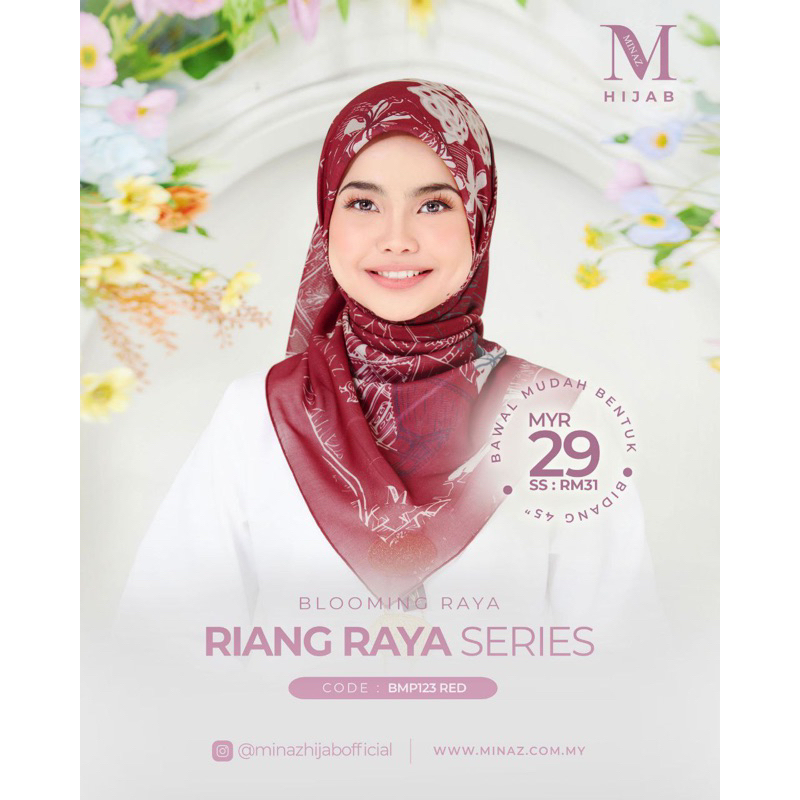 [NEW RAYA] Minaz Blooming Printed and Plain Raya Series 2023 with Free ...
