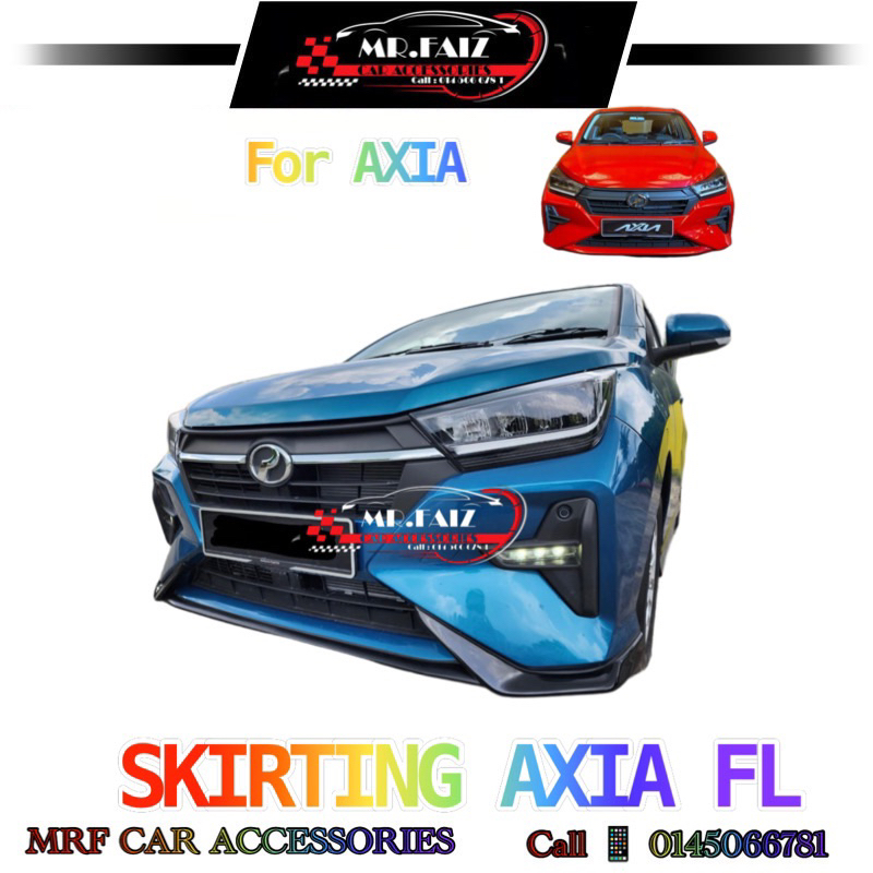 SKIRTING AXIA 2023 DEPAN KIRI KANAN SPOILER | Shopee Malaysia