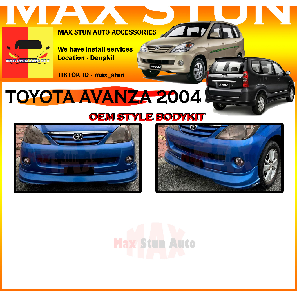 TOYOTA AVANZA 2004-2005 OE FULLSET BODYKIT OEM LOOK BUMPER SKIRT LIP ...