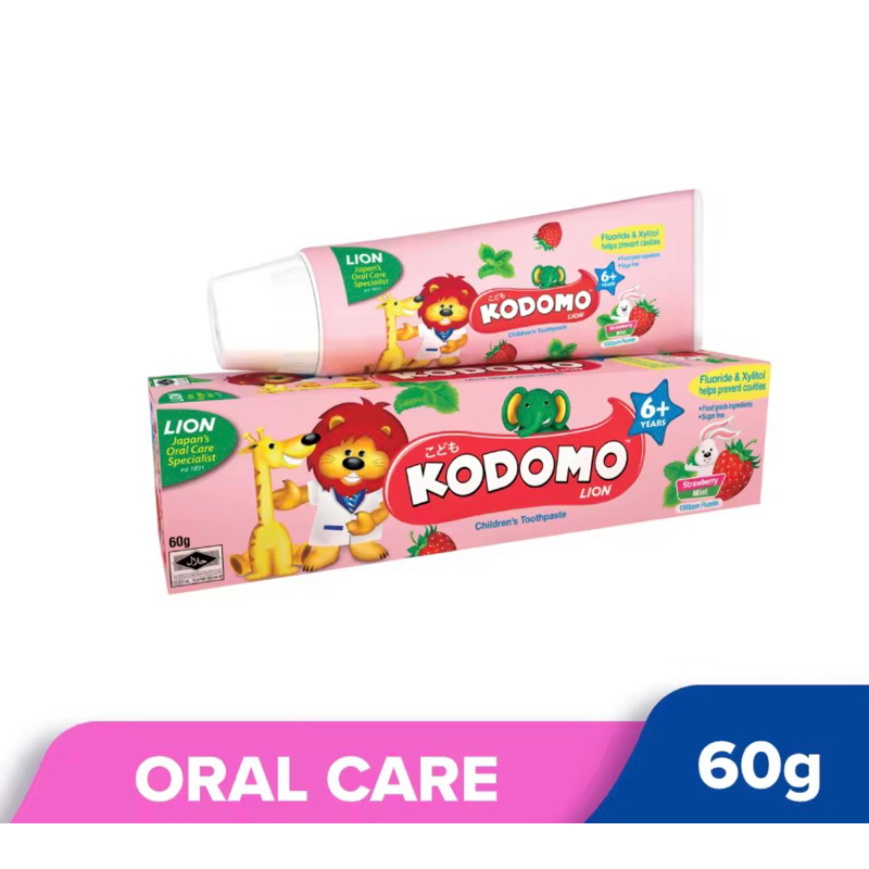 Kodomo Kids Toothpaste 6+ Strawberry (60g) | kodomo toothpaste | ubat ...