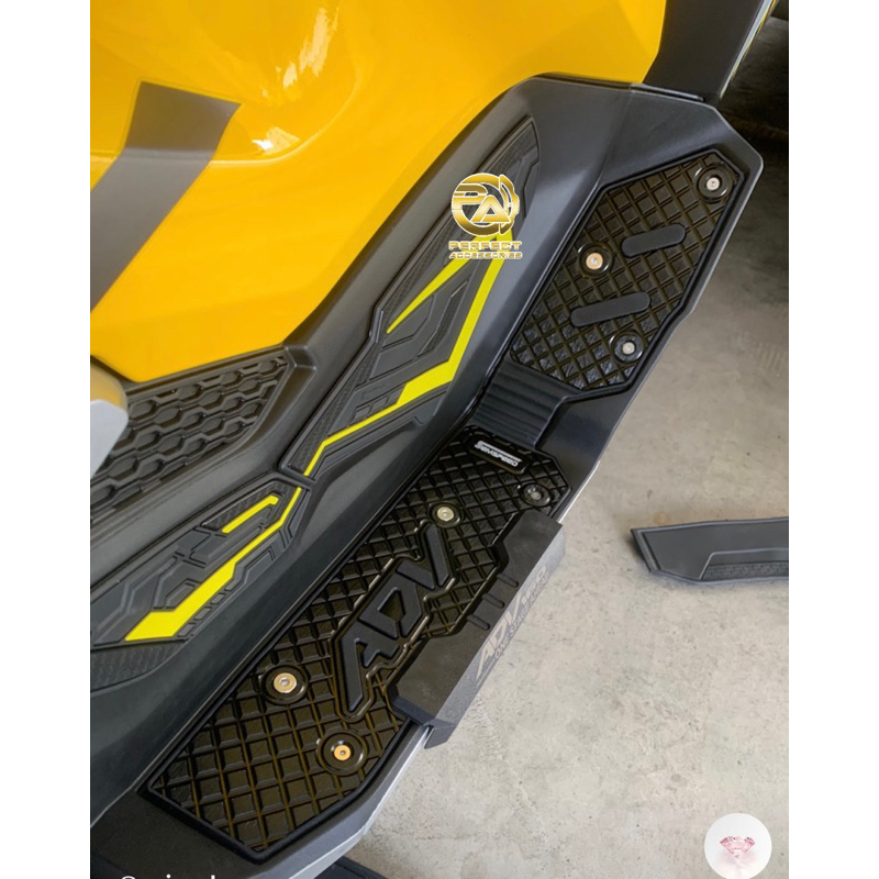 Honda ADV 160 ADV160 Carpet Motorcycle CNC Aluminum Alloy Rubber Footrest Footboard Matting Kaki ...