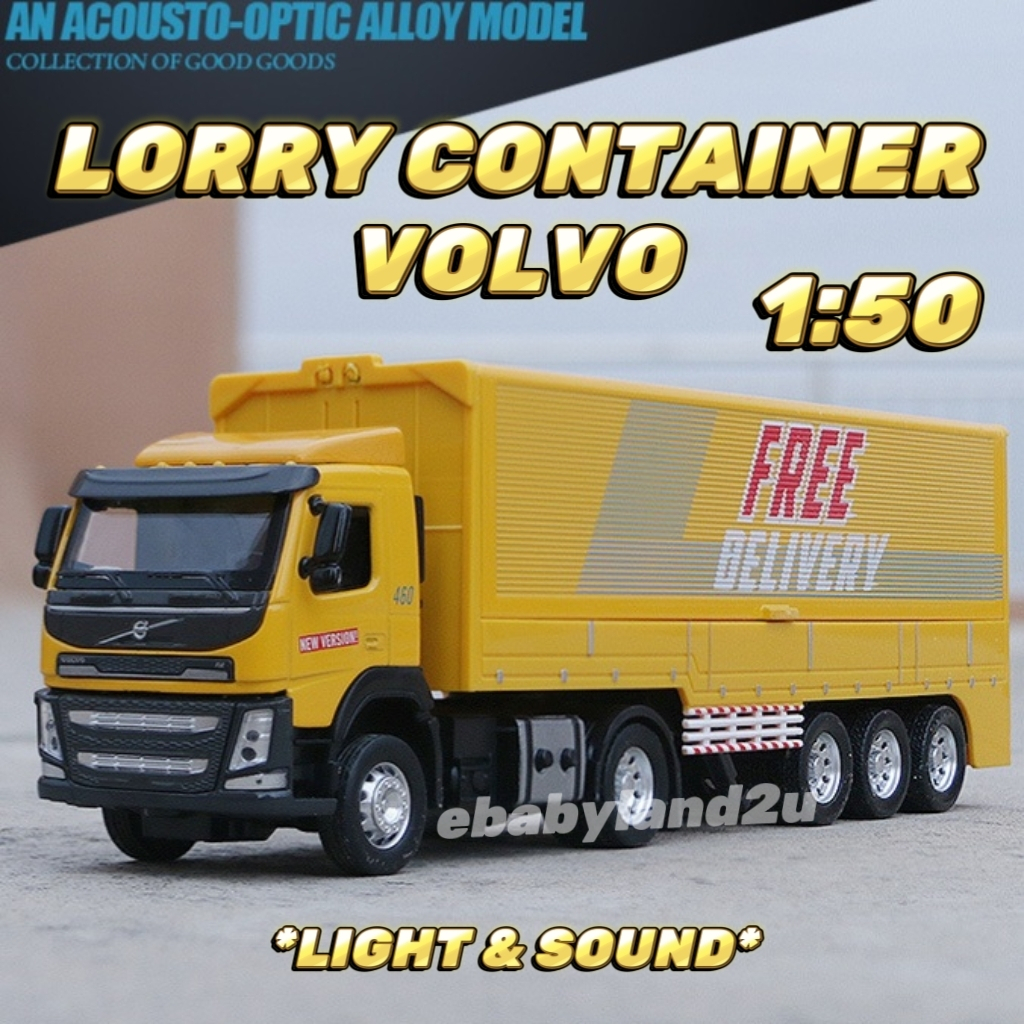 Die Cast Volvo Lorry Container 1:50 Scale Diecast Lorry Vehicle Models | Shopee Malaysia