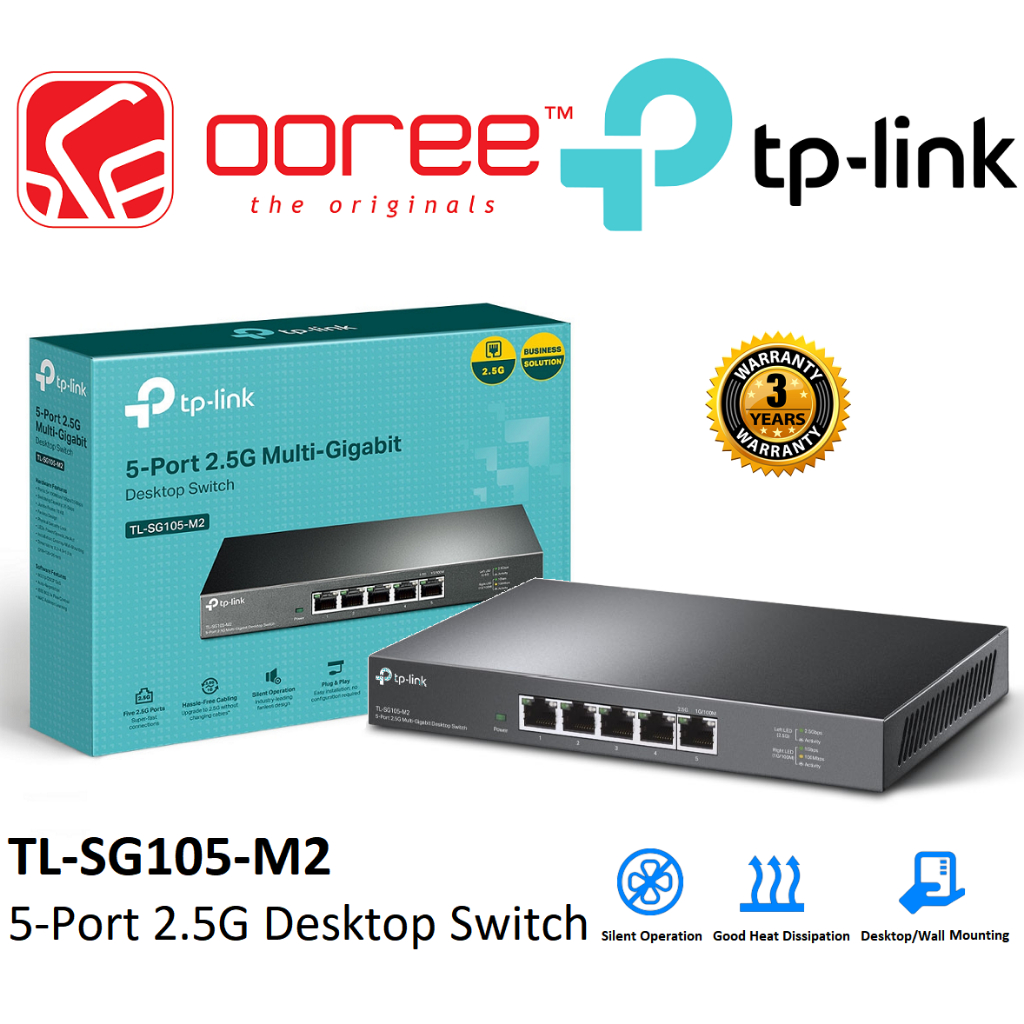 TP-LINK TL-SG105-M2 5-PORT / TL-SG108-M2 8-PORT 2.5G DESKTOP SWITCH ...