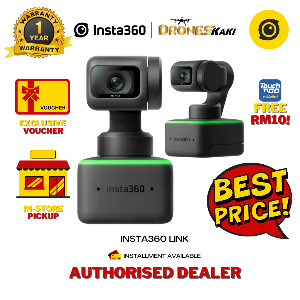 Insta360 Link | The AI-powered 4K Webcam | Shopee Malaysia