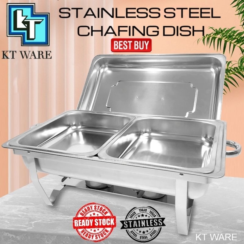 KT WARE STAINLESS STEEL CHAFING DISH FOOD WARMER SERVING TRAY BUFFET ...