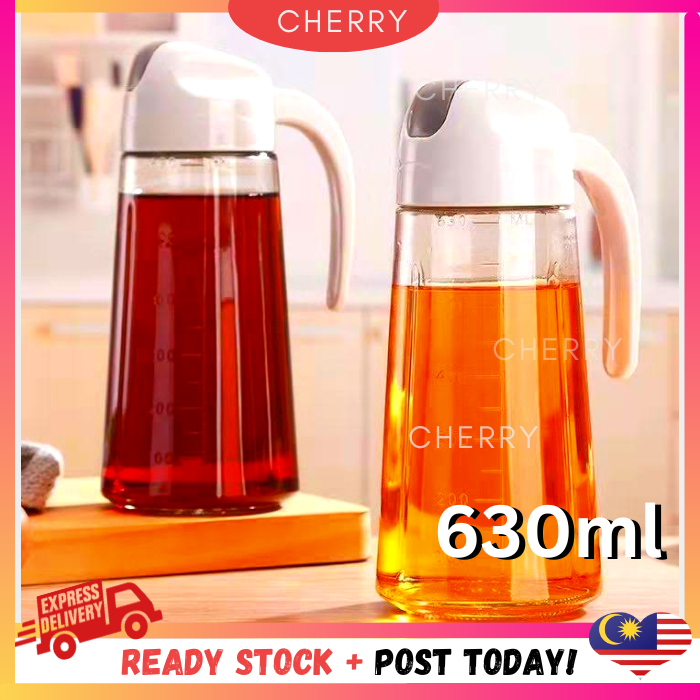 🍒CHERRY🍒 630ml Cooking Oil Bottle Dispenser Seasoning Glass Jar Sauce ...