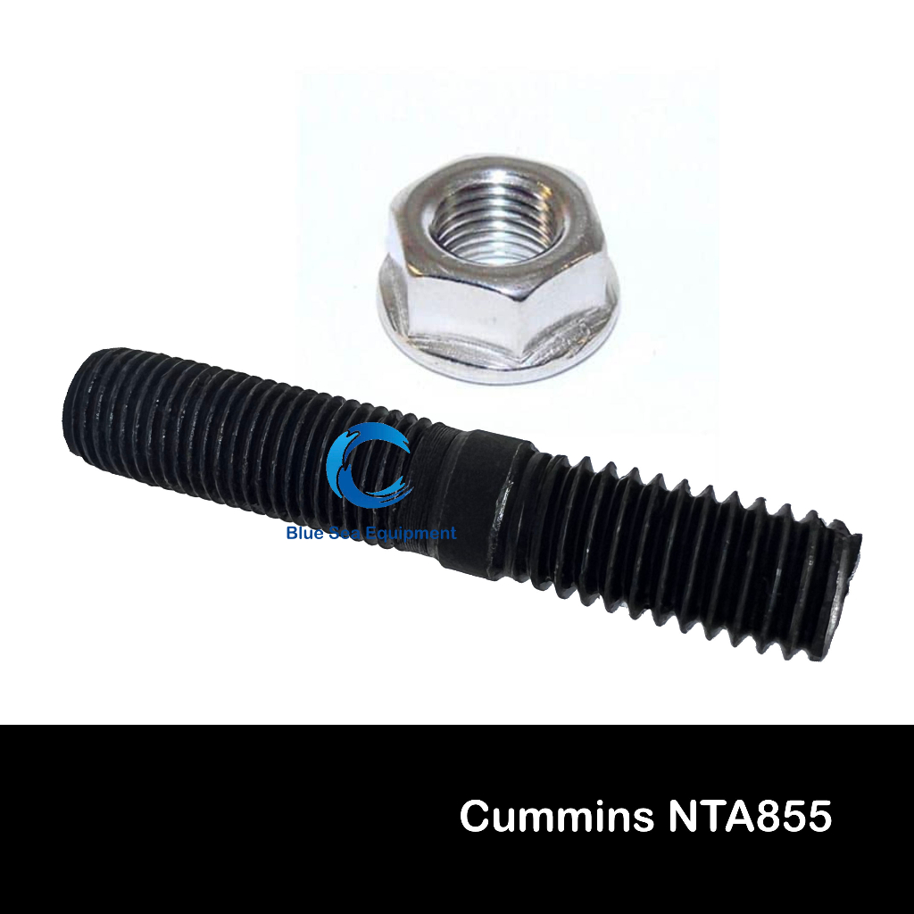 Stud Bolt & Steel Nut with Flange for Turbo Mounting Cummins NTA855 ...