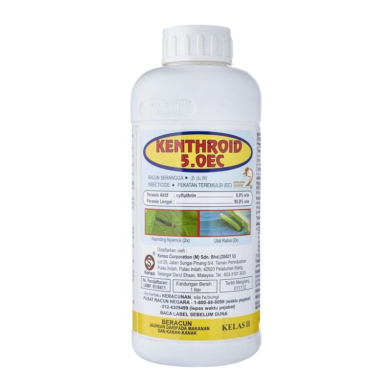 Kenthroid 5.0EC kenso 1 Liter cyfluthrin 5 % Racun Serangga Insecticide ...