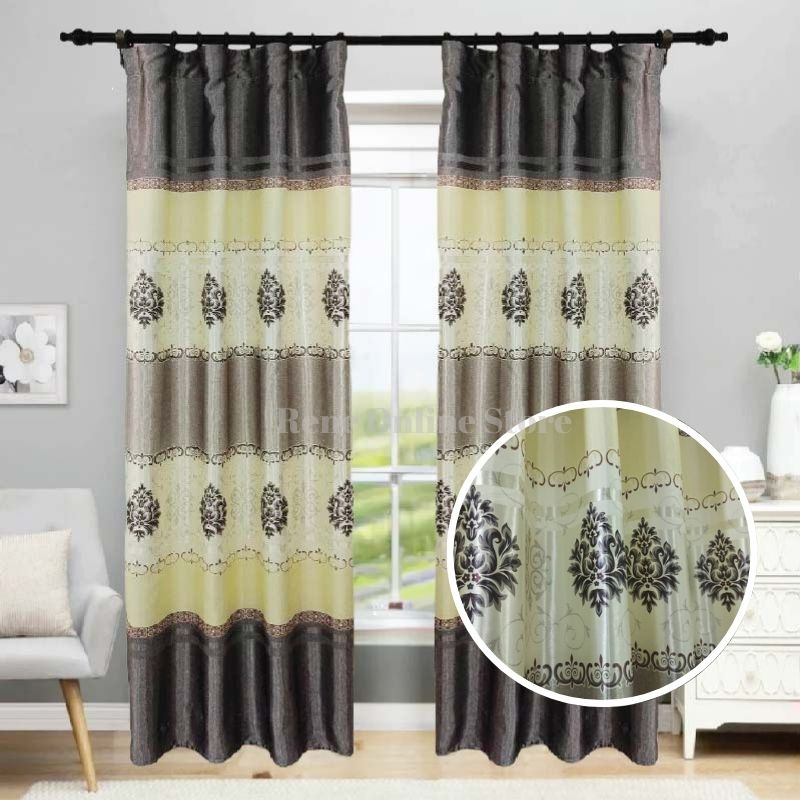 RENEOS Langsir Murah Hook / Ring Semi Blackout Langsir Tingkap Murah ...