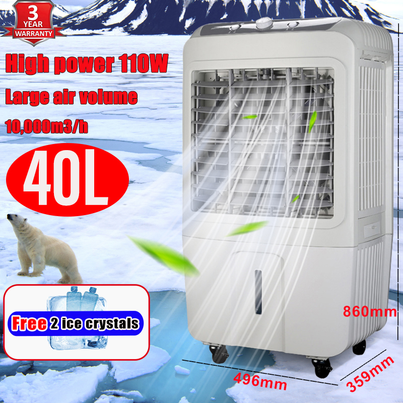 【Super Cool】40L Air Cooler Air conditioning Fan Mobile Cooling Fan High ...