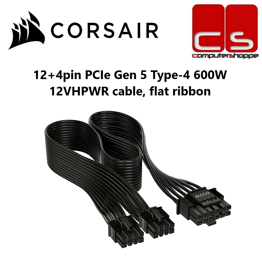 Corsair 12+4pin PCIe Gen 5 Type-4 600W 12VHPWR cable | Shopee Malaysia