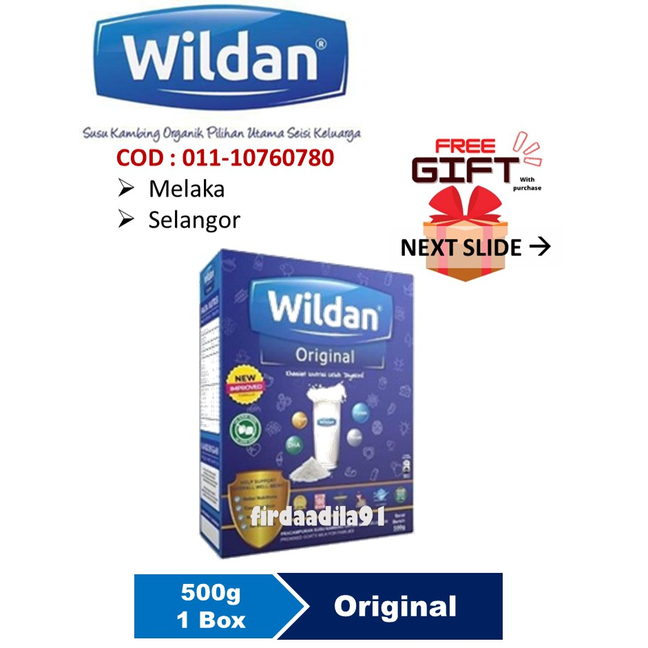 Wildan Goat Milk Original / chocolate 500g + Freegift - cod melaka | Shopee Malaysia